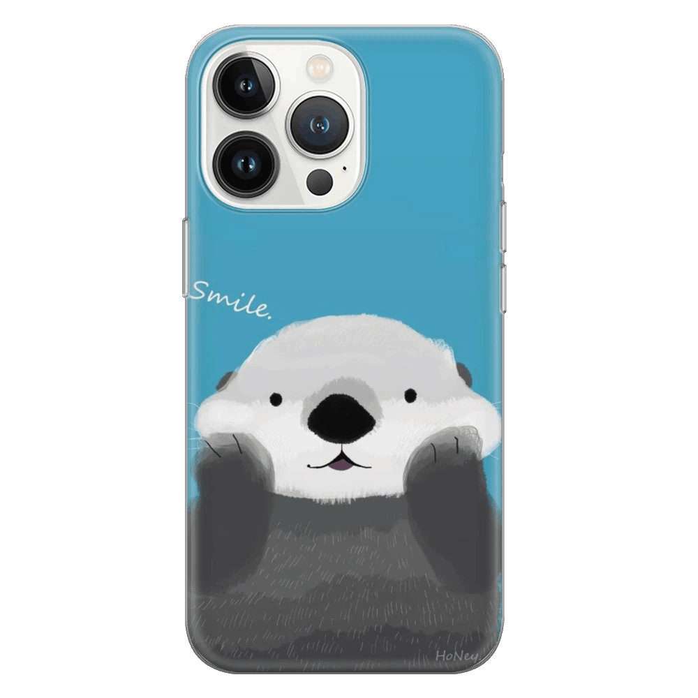 Cute Sea Otter Phone Case Cute Otter Cover for iPhone 14 13 12 Pro 11 ...