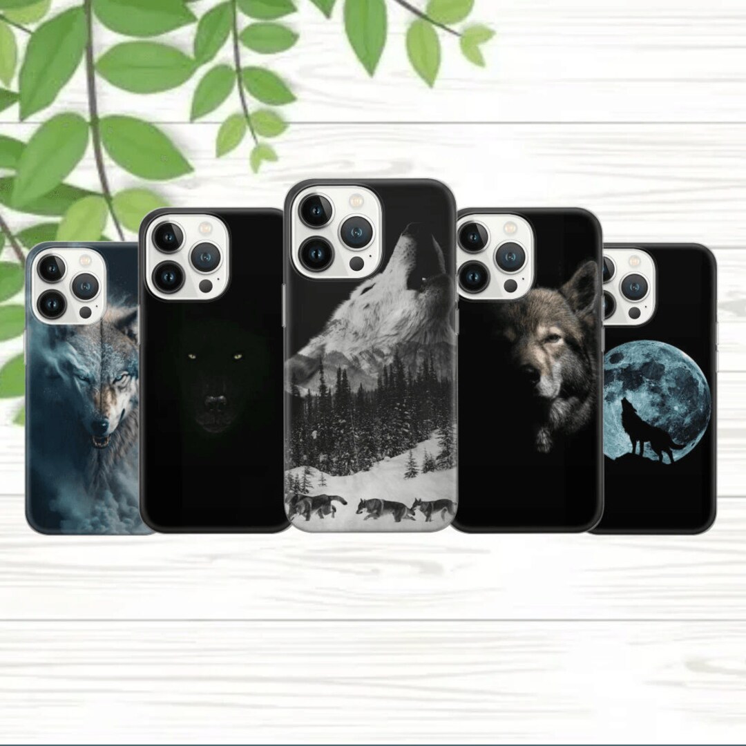 Howling Wolf Phone Case Lone Wolf Cover for iPhone 14 13 12 Pro 11 XR ...