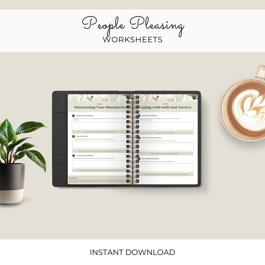People Pleasing Worksheets|editable Canva Templates|boundary Setting ...
