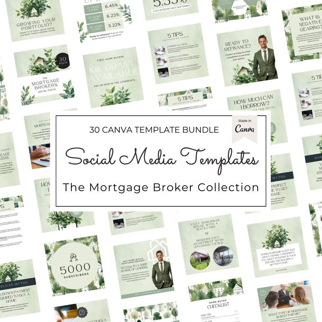 Mortgage Broker Templates|editable Canva Designs|financial Service ...