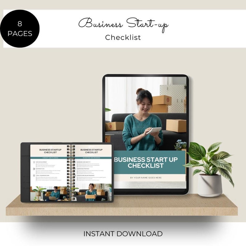 Business Start-up Checklist|editable Canva Template|entrepreneur ...