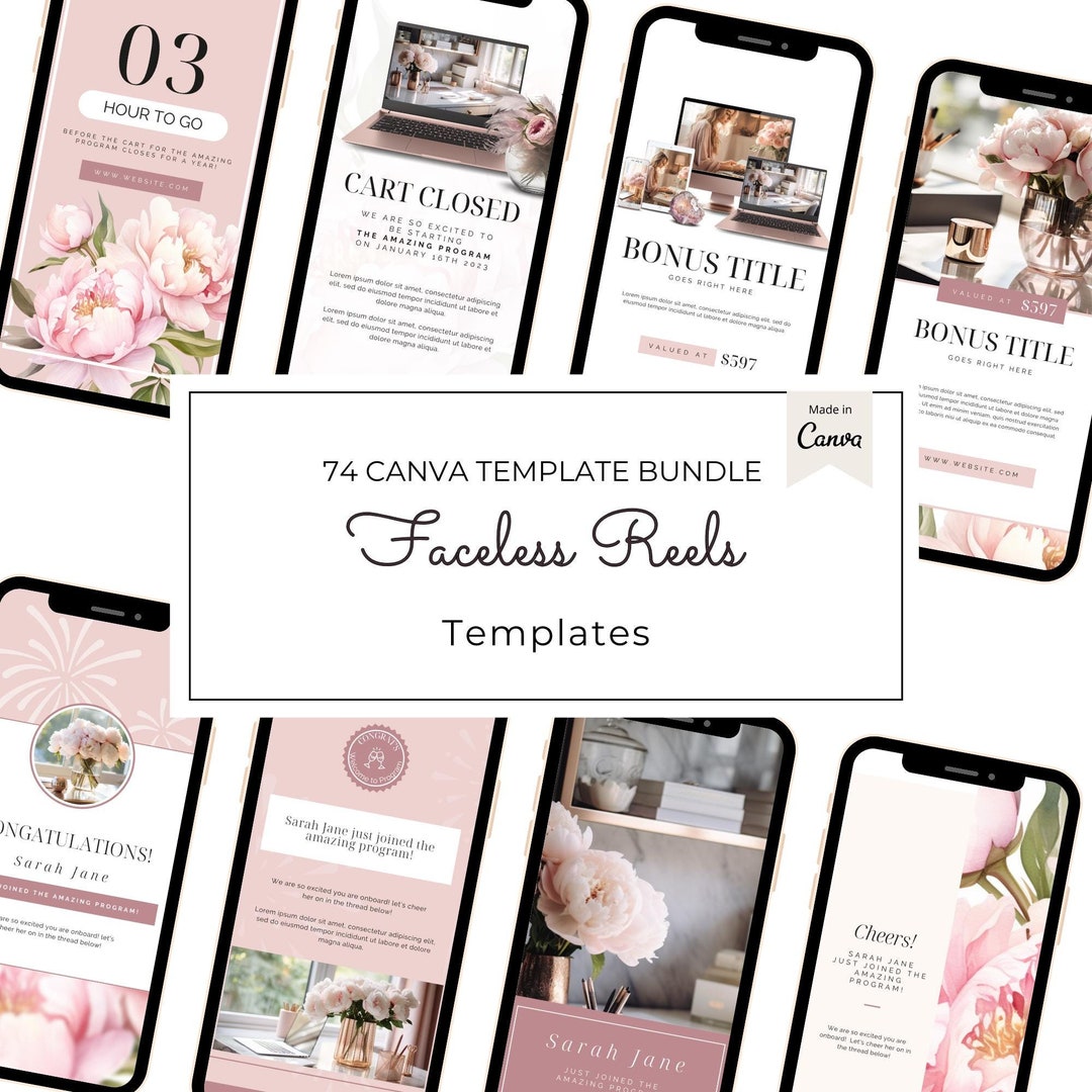 Faceless Reels Templates|editable Canva Designs|instagram Video ...