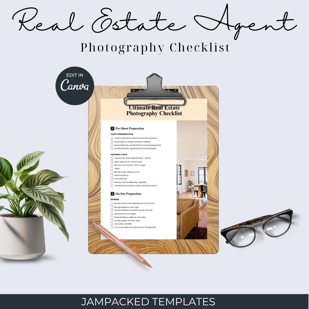 Real Estate Photography Checklist | Realtor Photo Prep Guide | Editable ...