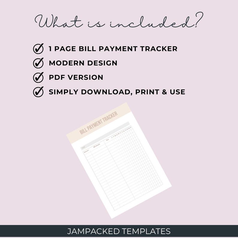 Bill Payment Tracker Printable | Monthly Budget Sheet | Editable Canva ...