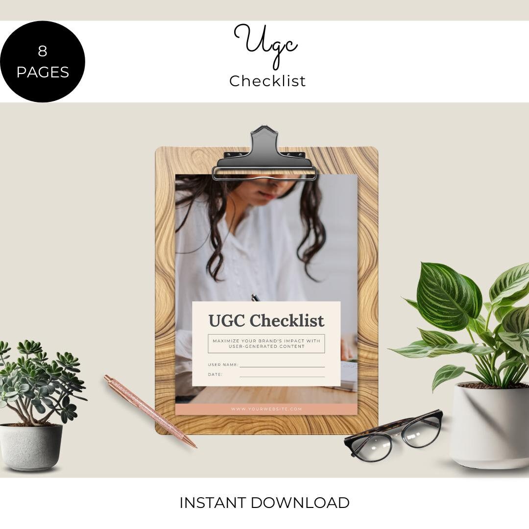 User-generated Content (UGC) Checklist|pdf & Editable Canva Template ...