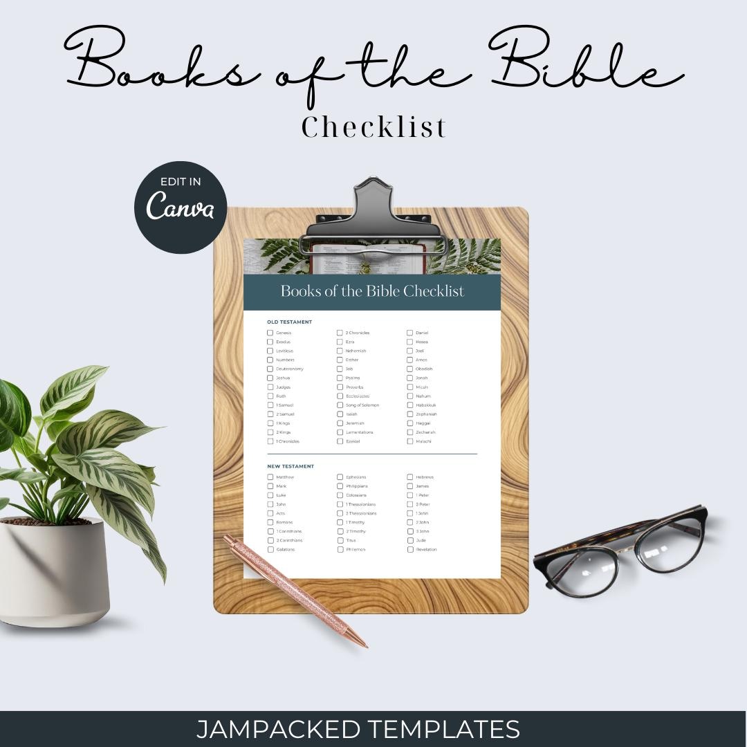 Books of the Bible Checklist|printable Bible Reading Log|bible Study ...