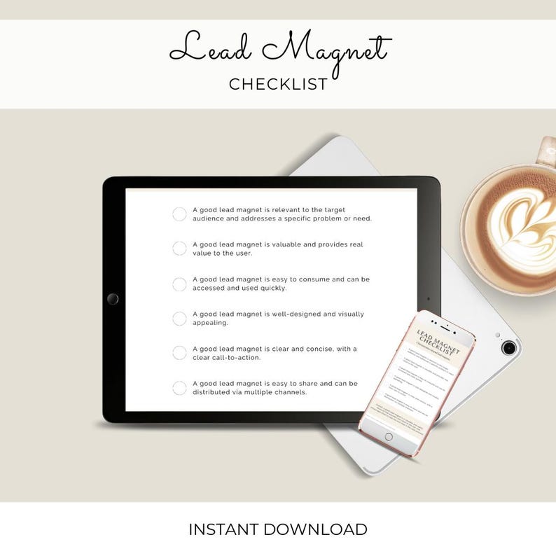 Lead Magnet Checklist|editable Canva Template & Pdf|email List Builder ...