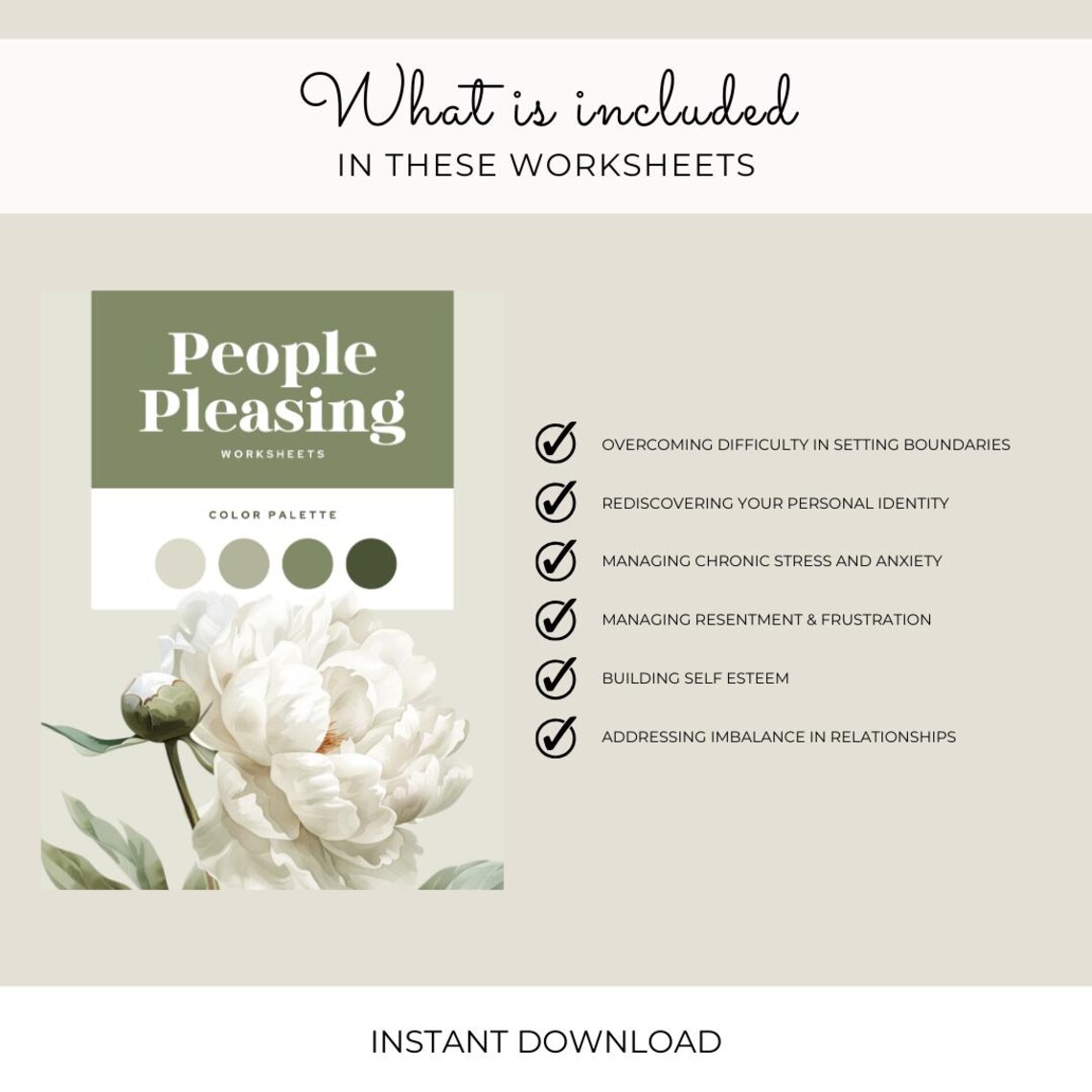 People Pleasing Worksheets|editable Canva Templates|boundary Setting ...