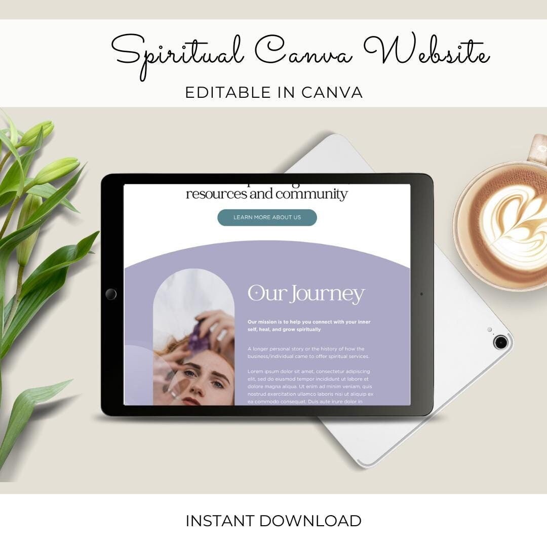 Editable Spiritual Canva Website Template | Pre-made Beginner-friendly ...