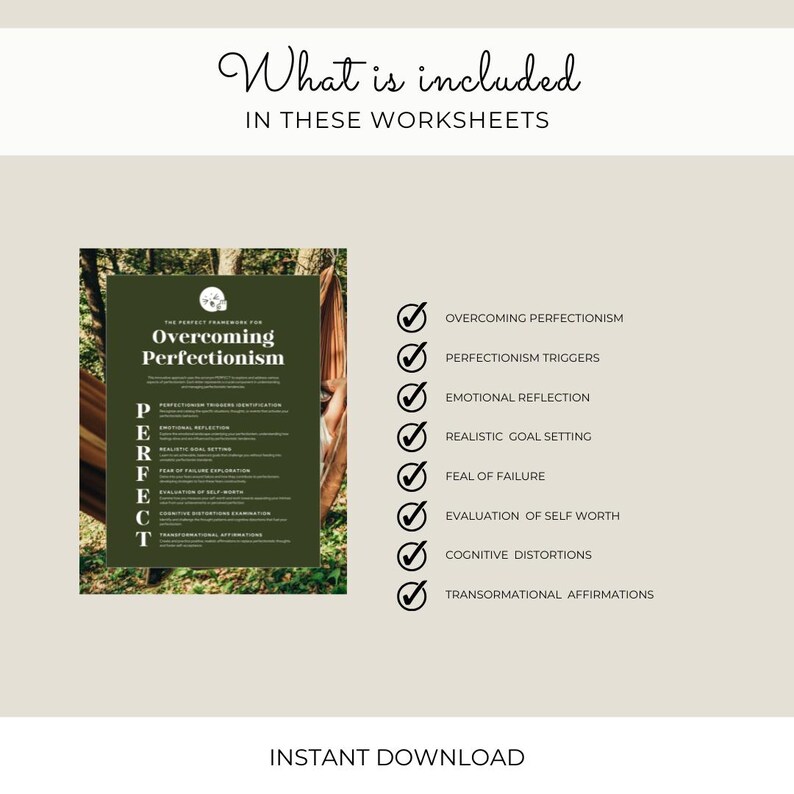 Perfectionism Worksheets|editable Canva Templates|goal-setting Tools ...