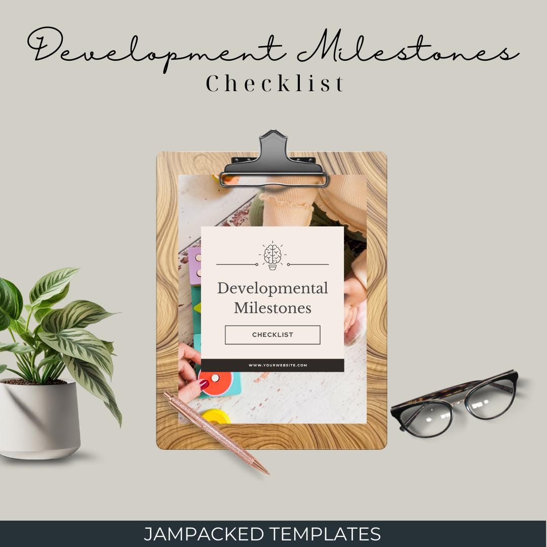 Child Development Milestone Checklist|baby Toddler Growth Tracker ...