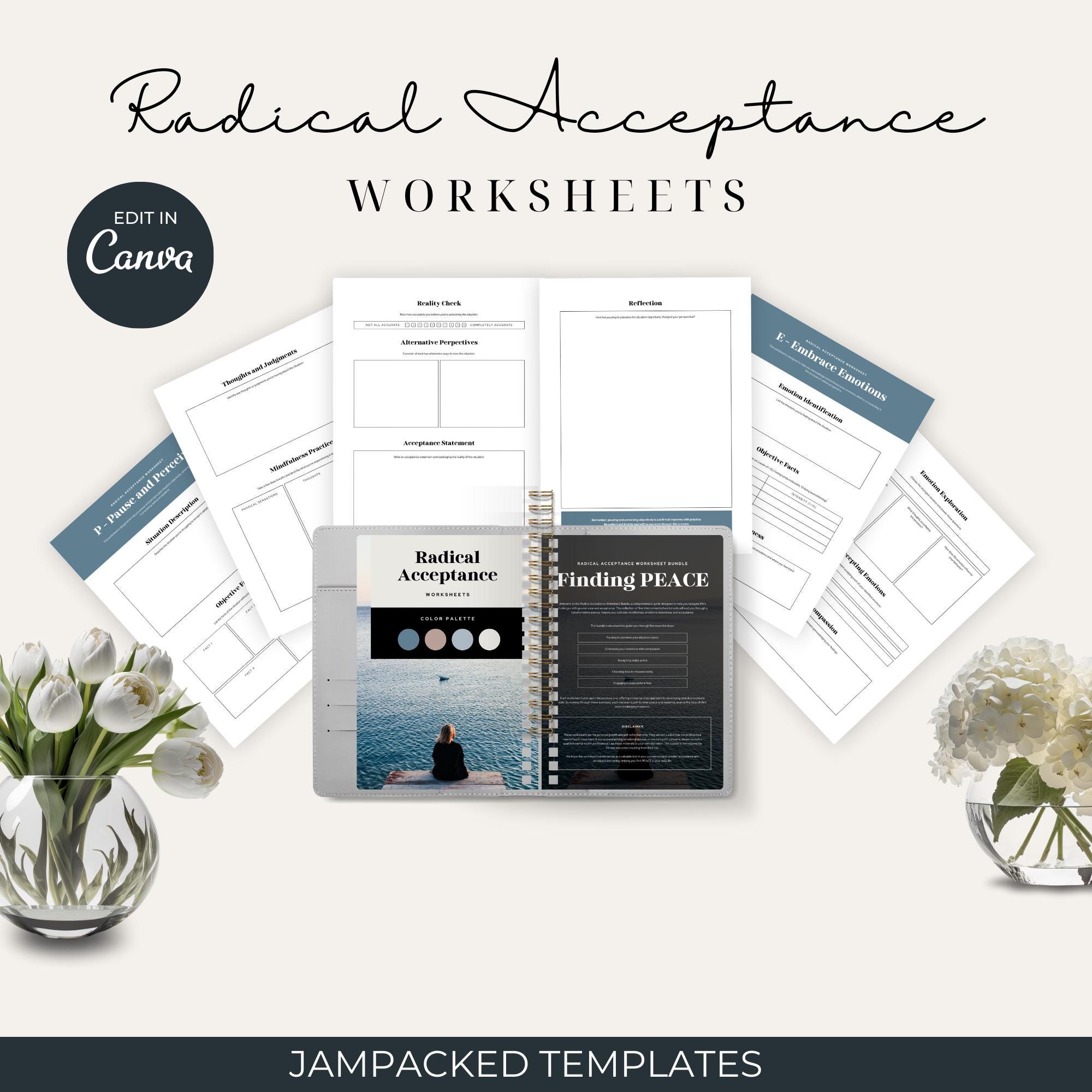 Radical Acceptance Worksheets|25-page Self-reflection Journal ...