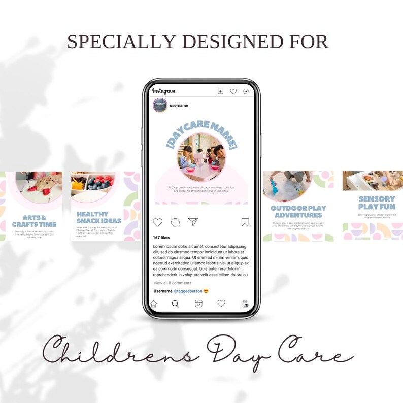 Daycare Social Media Canva Templates | 20 Editable Preschool Instagram ...