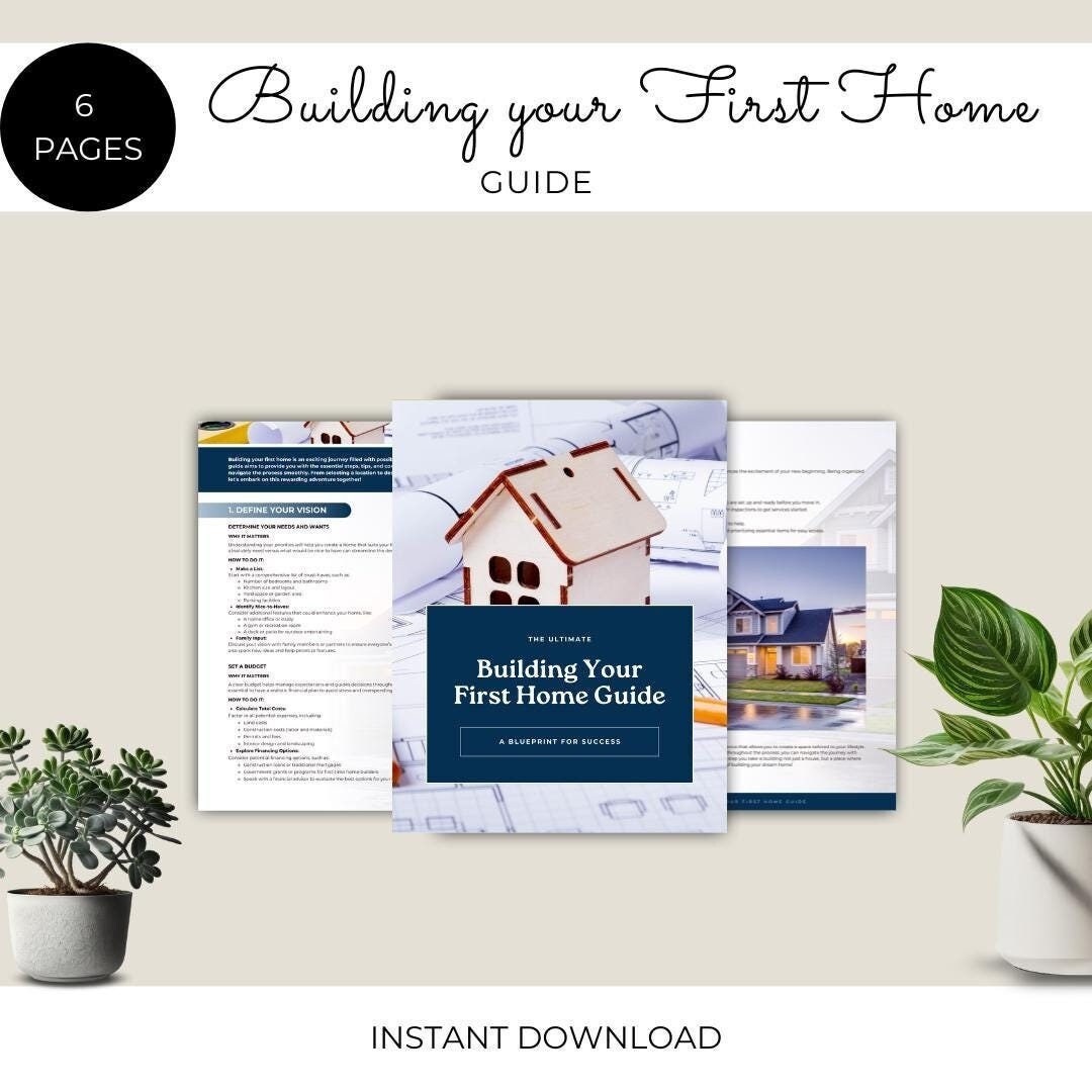 Building Your First Home Guide |home Construction Planner | DIY Home ...