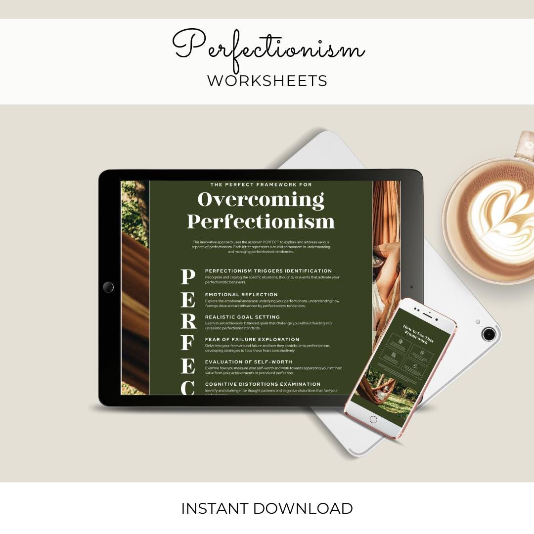 Perfectionism Worksheets|editable Canva Templates|goal-setting Tools ...