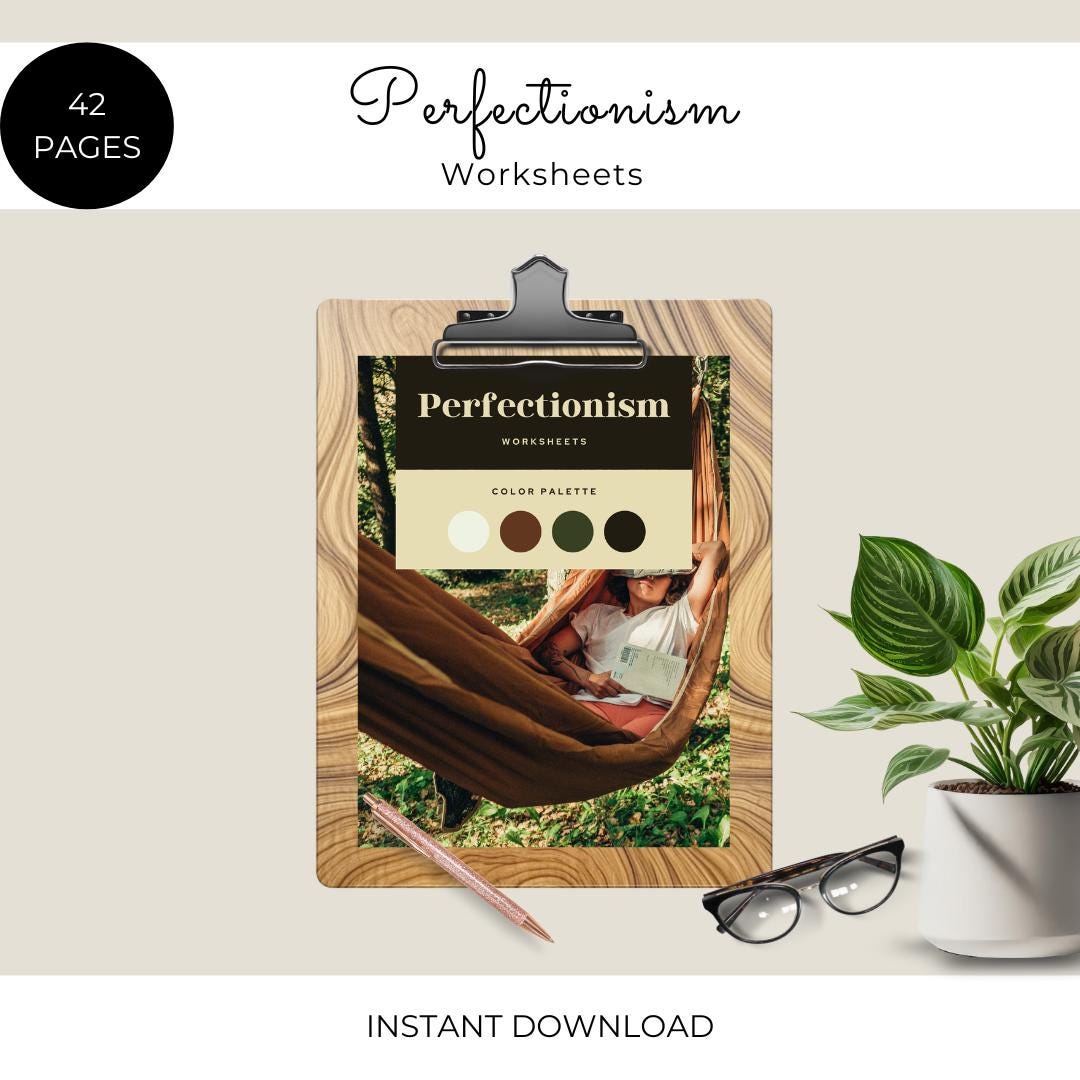 Perfectionism Worksheets|editable Canva Templates|goal-setting Tools ...