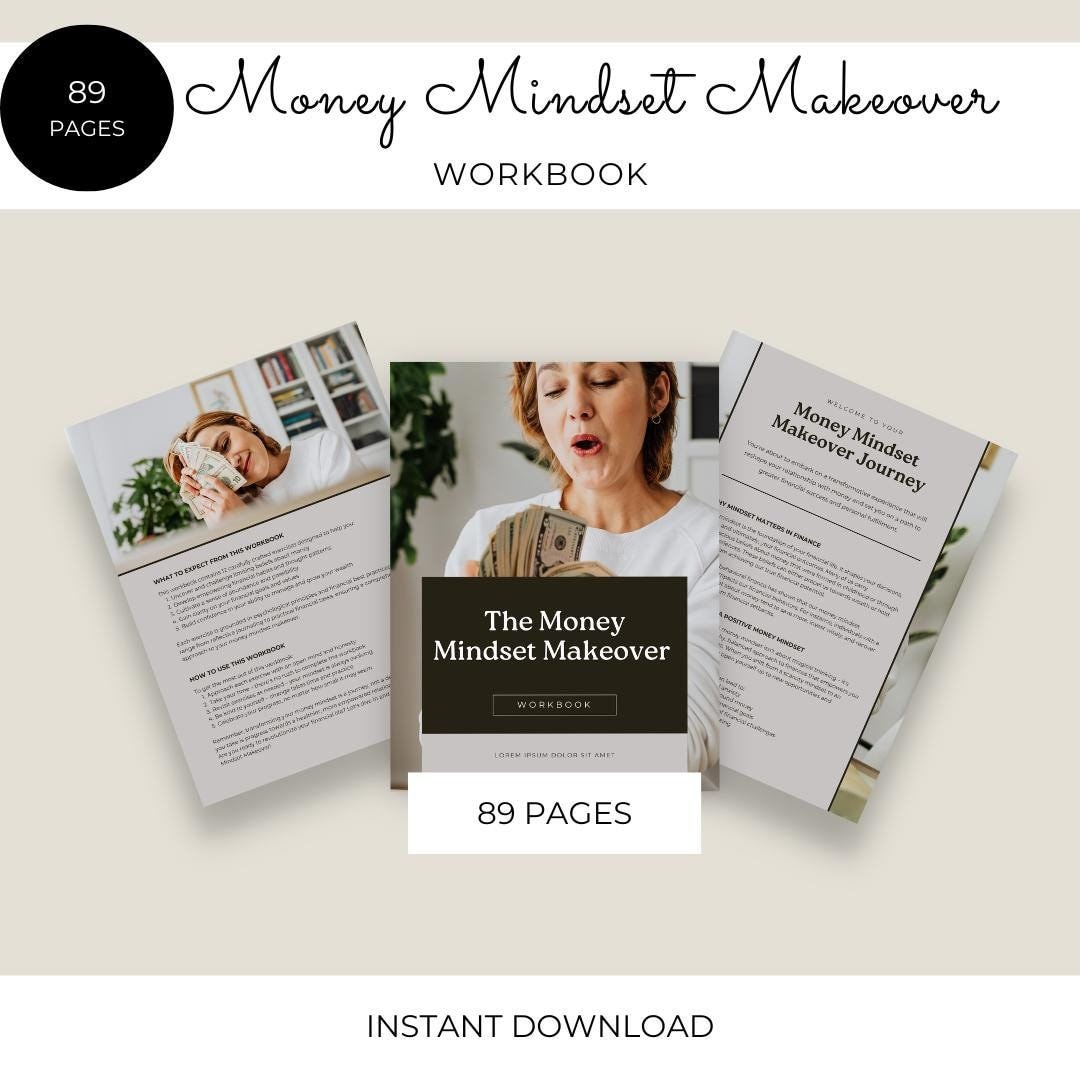 Money Mindset Workbook Template|printable Workbook|financial Goals ...