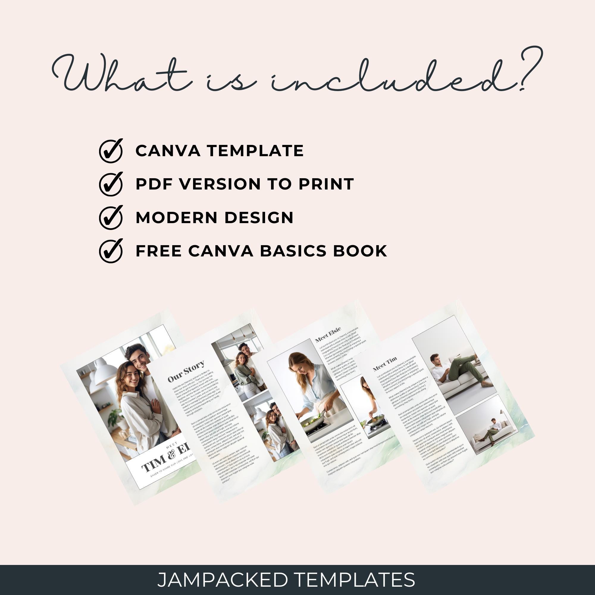 Adoption Profile Template | Editable Canva Adoption Book | Adoptive ...
