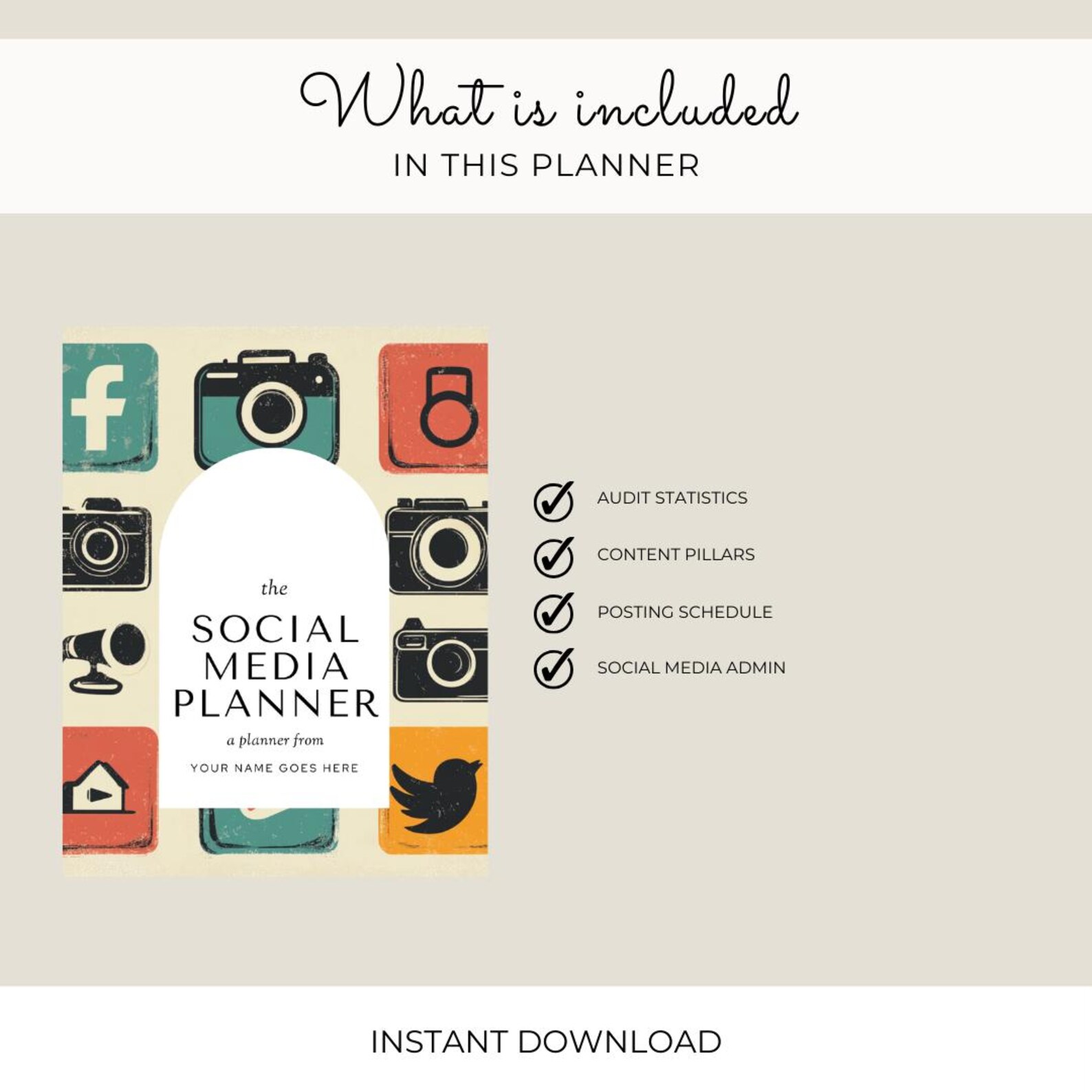 Social Media Planner|editable Canva Template|posting Schedule|analytics ...