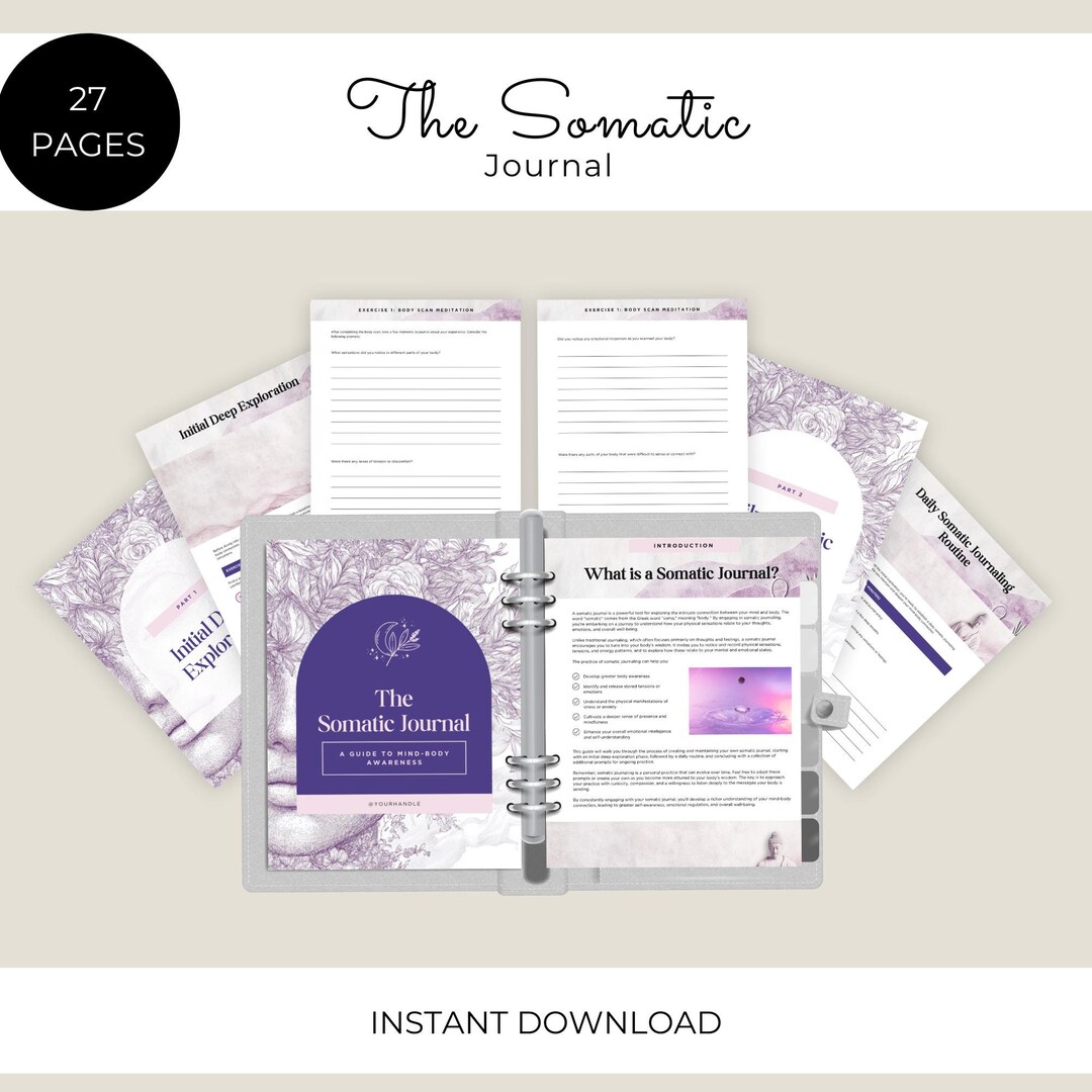 Somatic Journal|editable Canva Template & Pdf|mind-body Tracker|trauma ...
