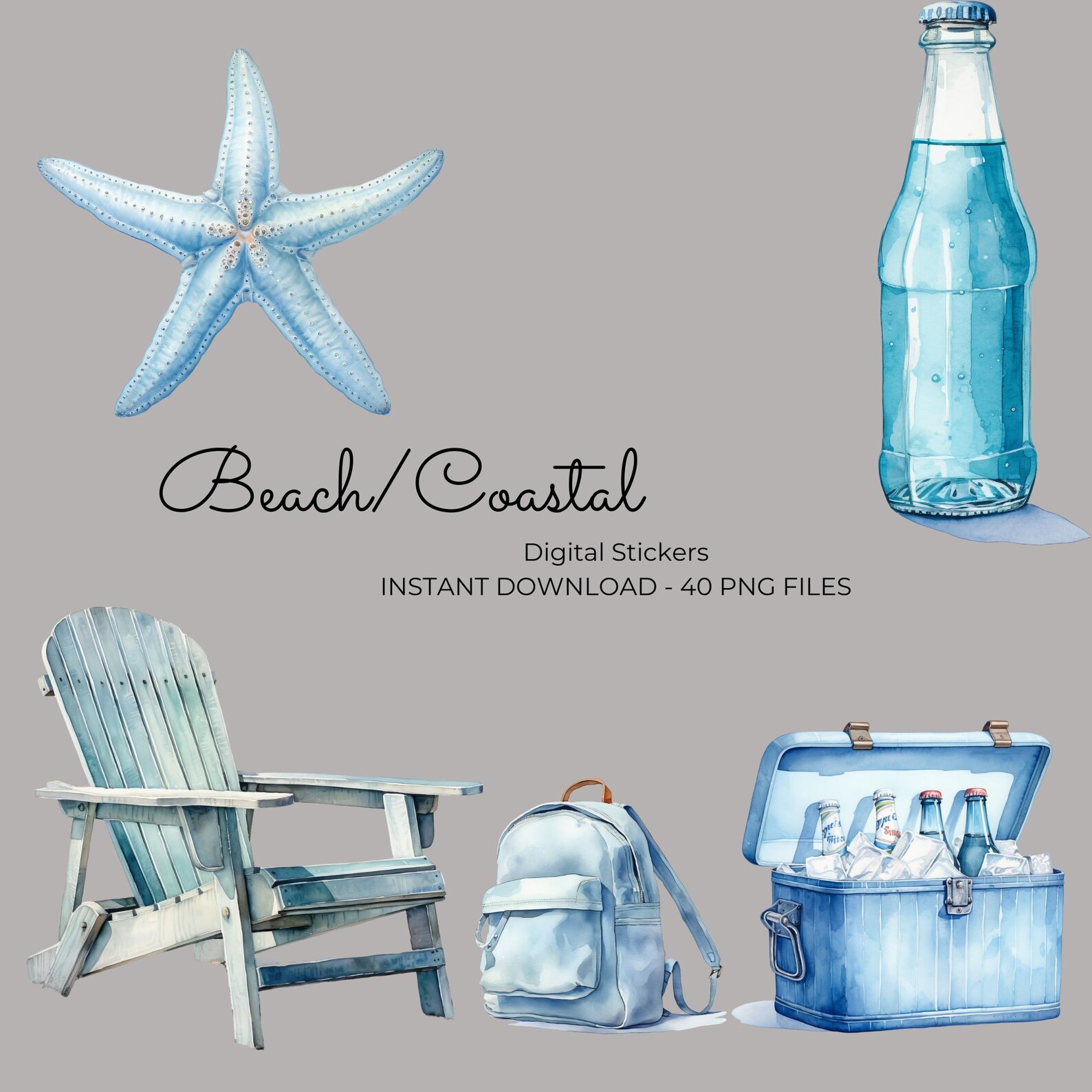 Beach & Coastal Digital Planner Stickers,sticker Book, Goodnotes ...