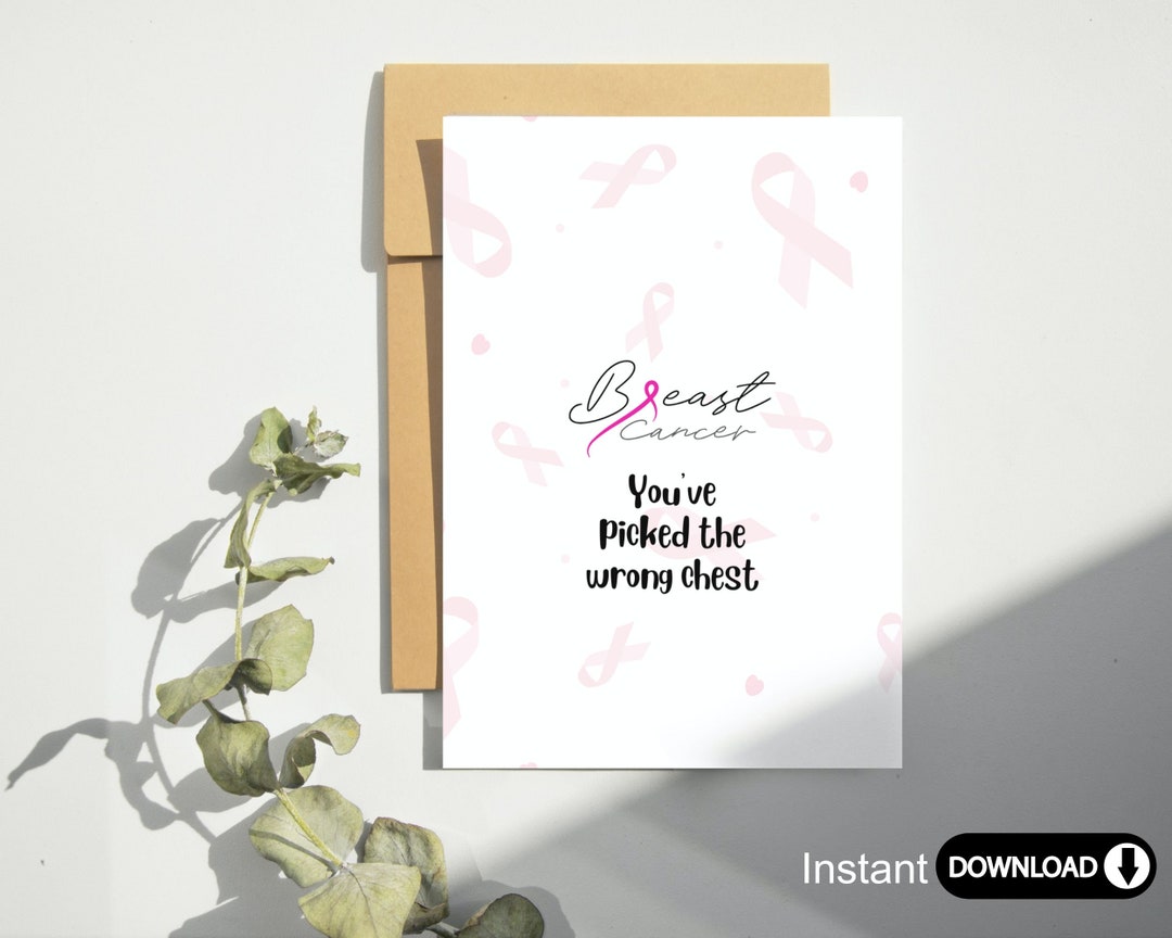 Breast Cancer Support Card| Breast Cancer Thank You Cards| Breast ...