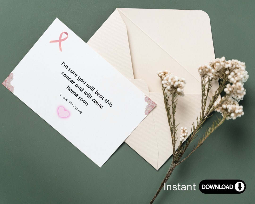 Breast Cancer Thank You Card| Cancer Thank You Card| Cancer Greeting ...