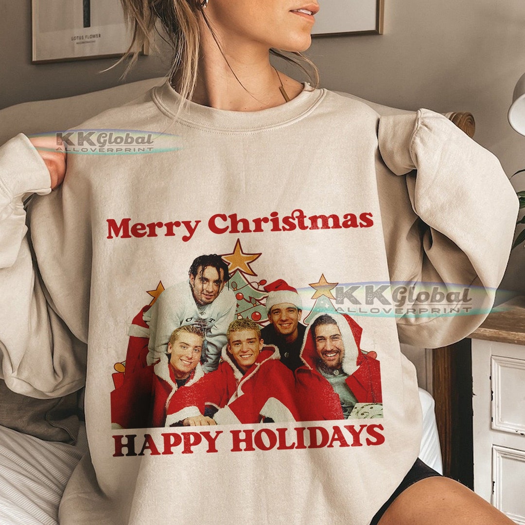 NSYNC Merry Christmas Happy Holidays Christmas Crewneck - Etsy