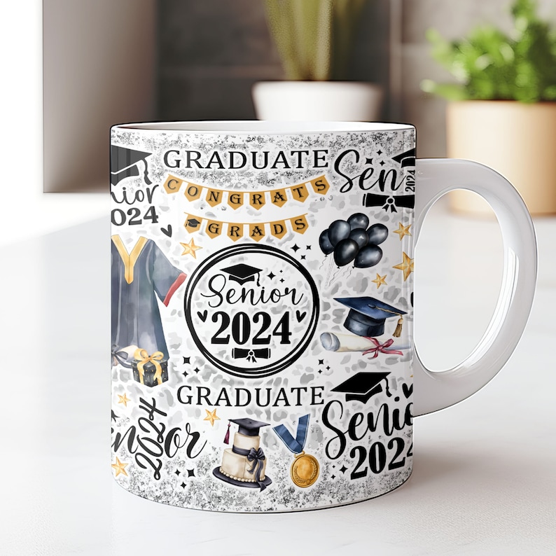 Graduate Class of 2024 Mug Wrap, 11oz, 15oz Mug Wrap Template ...