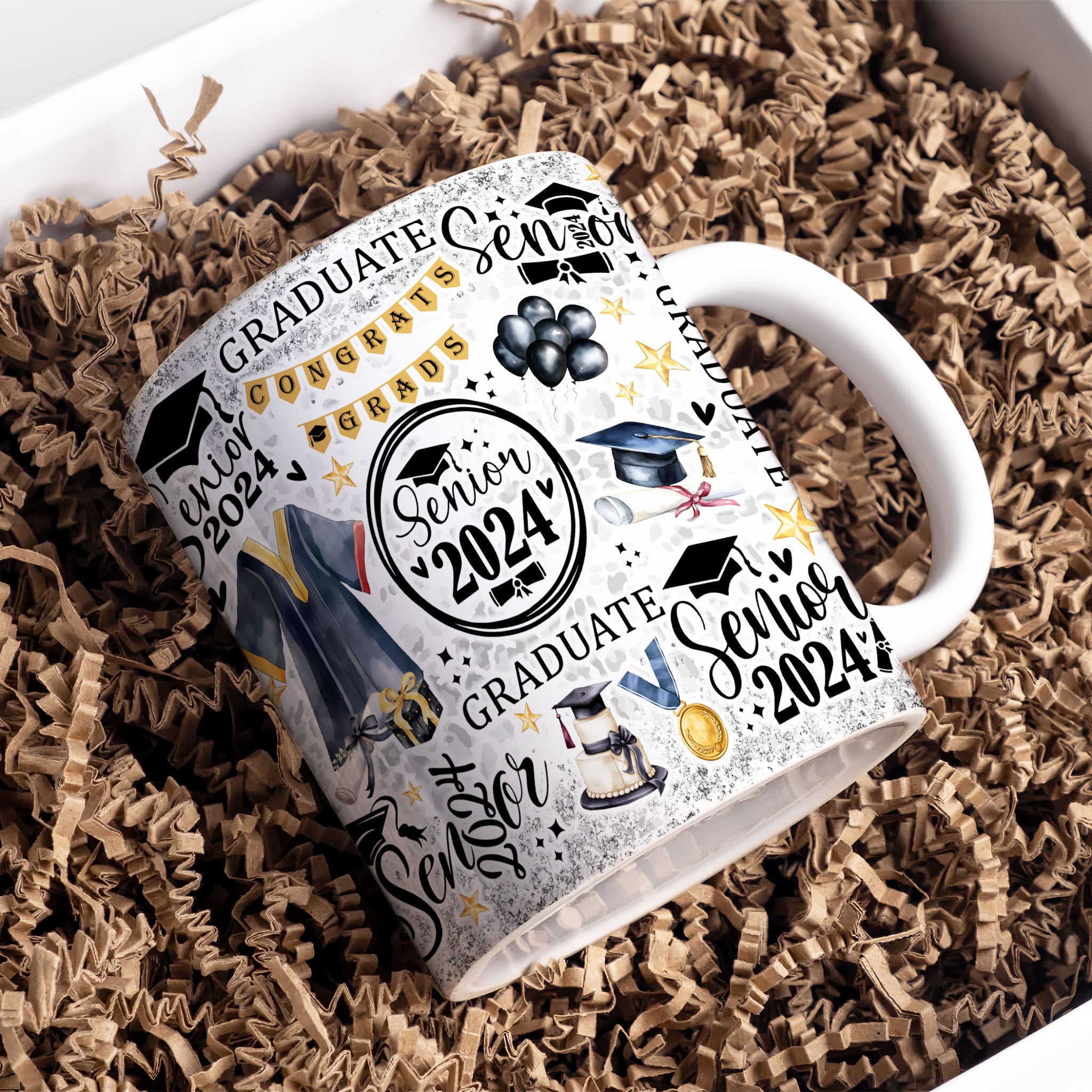 Graduate Class of 2024 Mug Wrap, 11oz, 15oz Mug Wrap Template ...