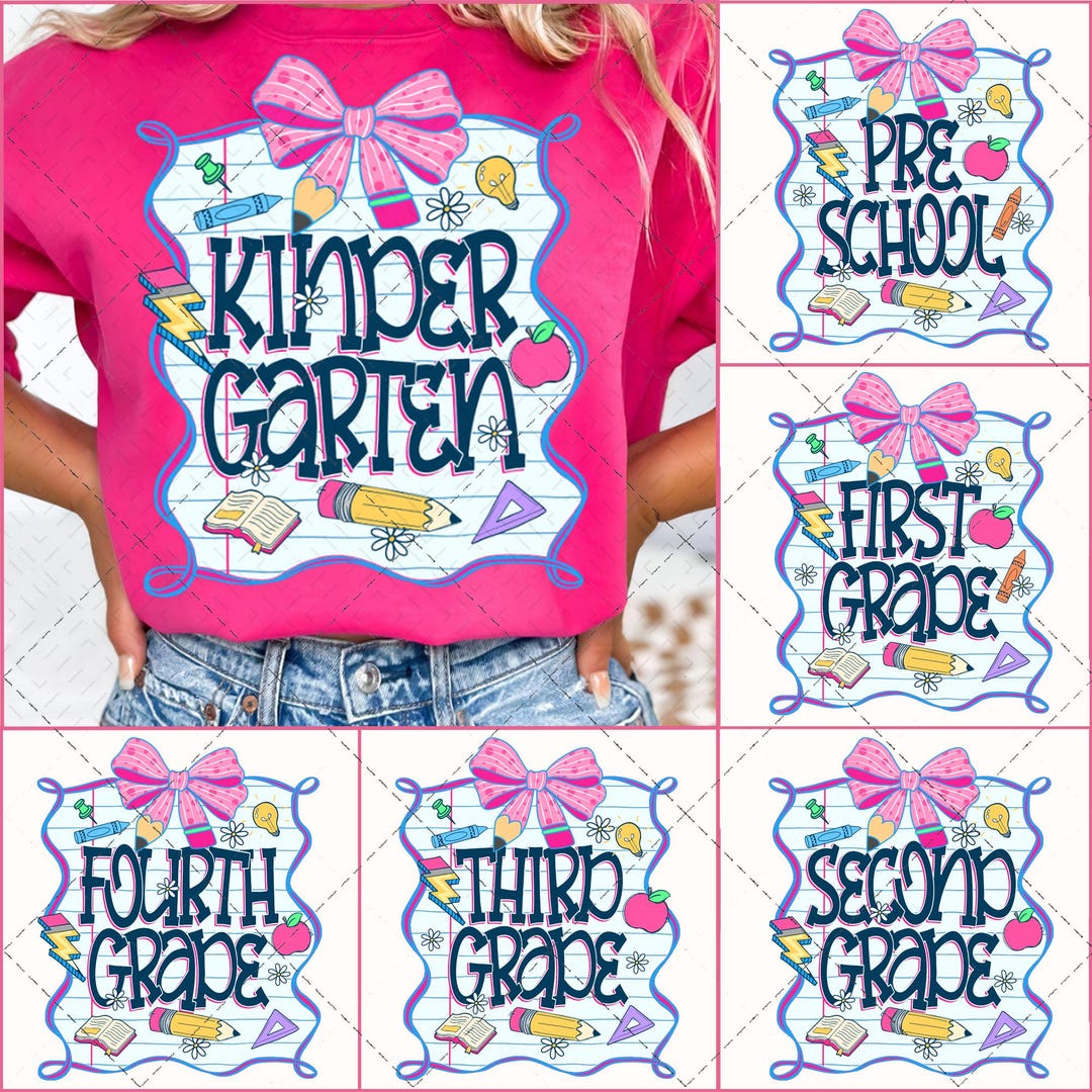 First Day of School Bundle Png, Back to School Bundle Png, School Png ...