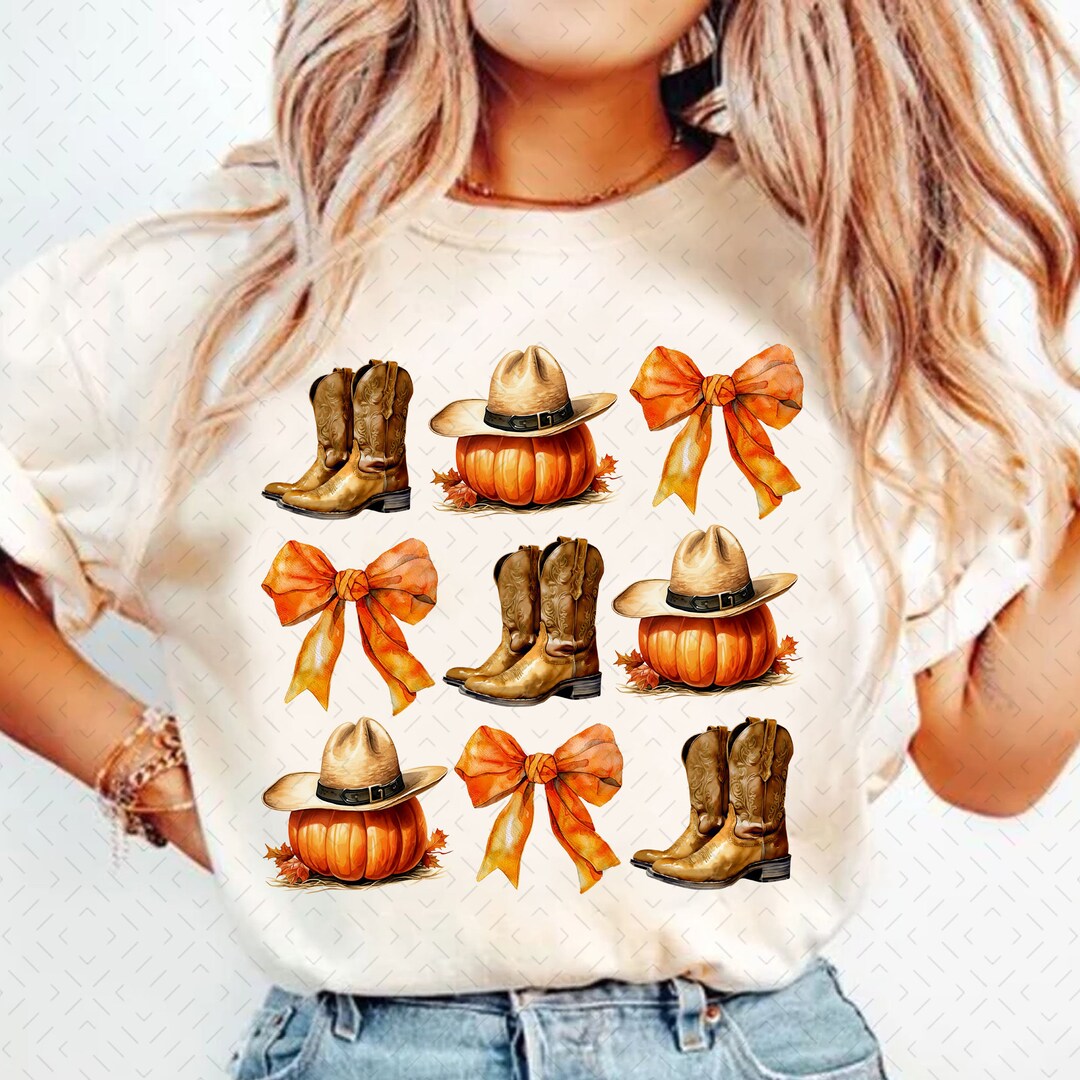 Howdy Pumpkin Png, Western Fall Png, Fall Png, Fall Coquette Bow PNG ...
