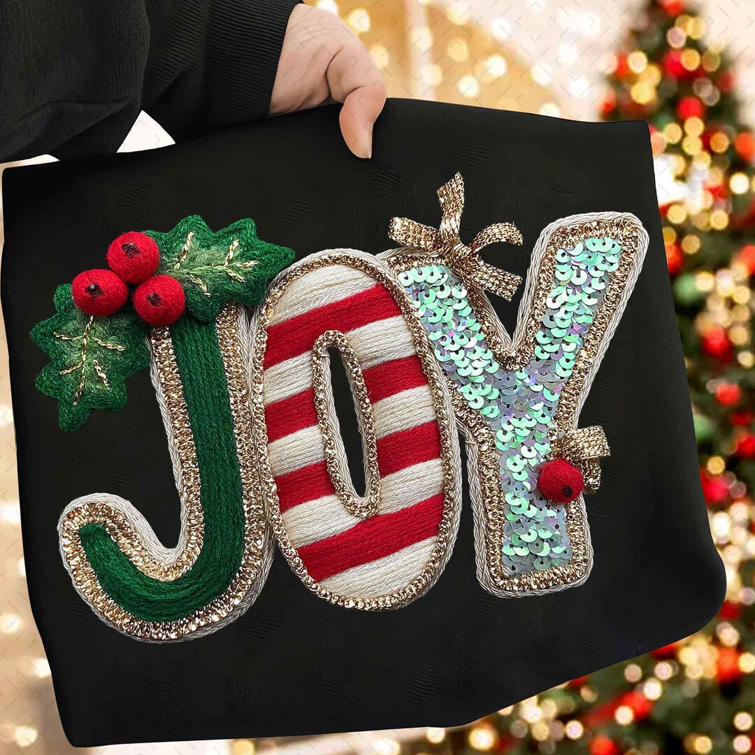 Joy Yarn PNG, Merry Christmas PNG, Faux Yarn PNG, Christmas Realistic ...