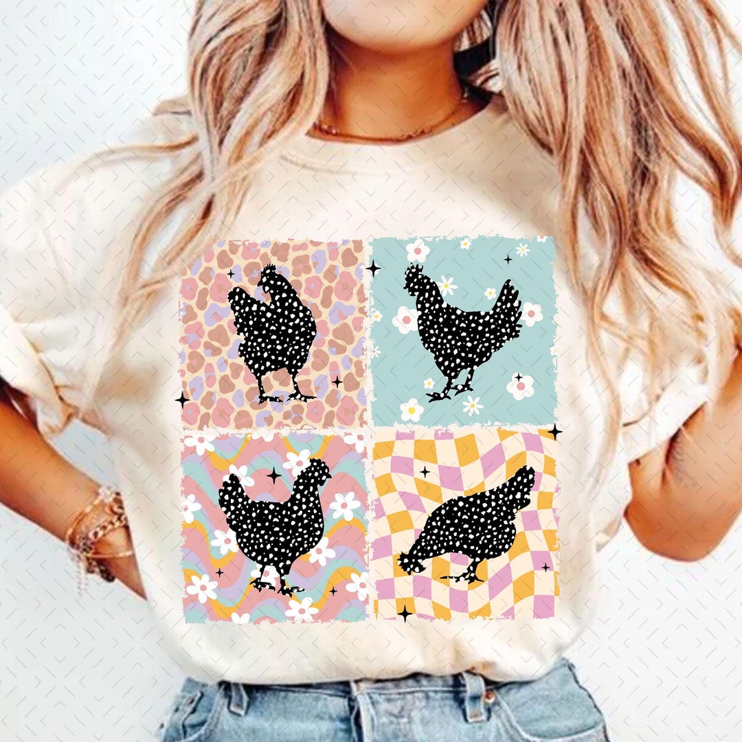 Retro Chicken Png, Boho Chicken Png, Chicken Lover Png, Farm Life PNG ...