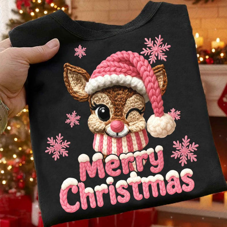 Merry Christmas Png, Reindeer Png, Latch Hook Yarn Png, Christmas ...