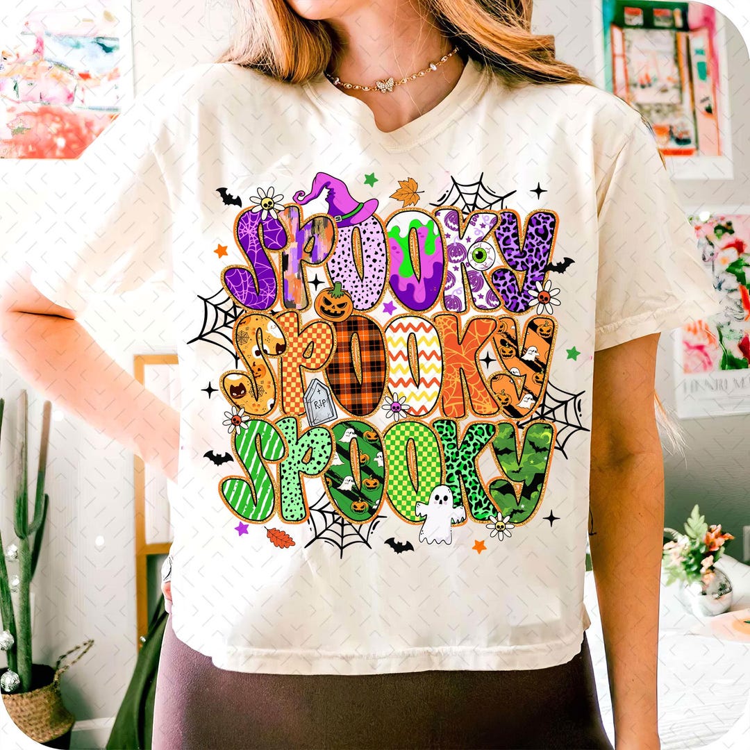 Preppy Halloween Spooky Png, Retro Halloween Png, Spooky Season Png ...
