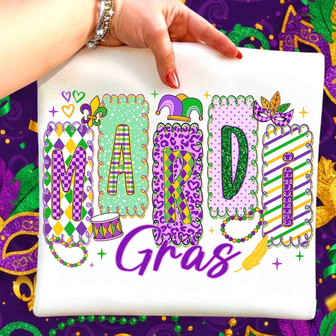 Glitter Mardi Gras Doodles Png, Mardi Gras Png, Fleur De Lis Png ...