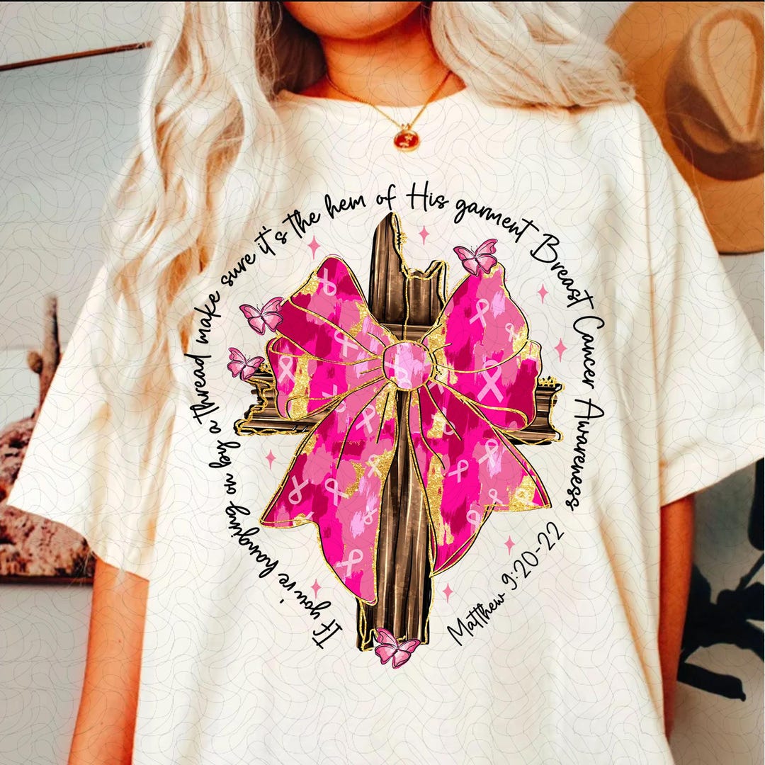 Jesus Pink Bow Cross Breast Cancer Png, Breast Cancer Awareness Png, in ...