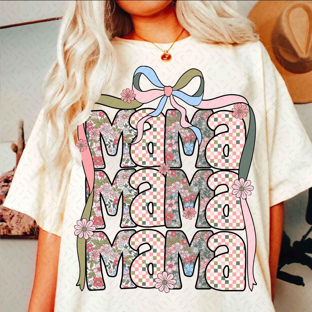 Preppy Mama Png, Cute Mama Png, Floral Mama Png, Mothers Day Png, Mama ...