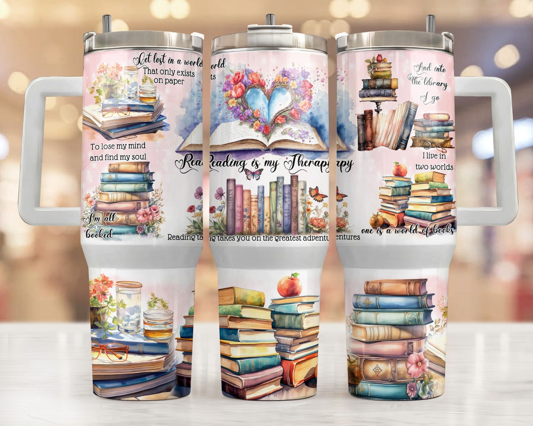 Book 40oz Tumbler Wrap, Reading Lover Tumbler Wrap, Reading is My ...