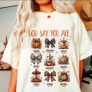 God Says You Are Png, Fall Coquette Bow PNG, Fall Shirt Png, Autumn ...