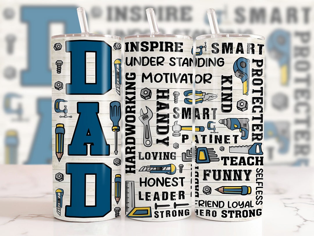 Dad 20oz Skinny Tumbler Wrap, Sublimation Design, Digital Download PNG ...