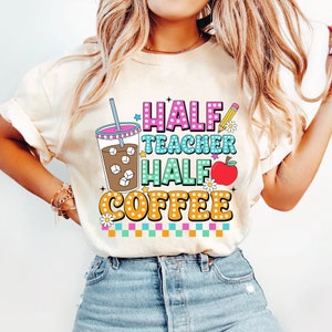 Half Teacher Half Coffee Png,funny Teacher Png,dalmatian Doodle Dots ...