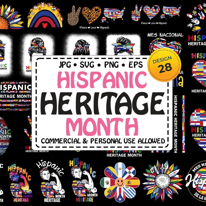 Hispanic Heritage Clipart - Etsy