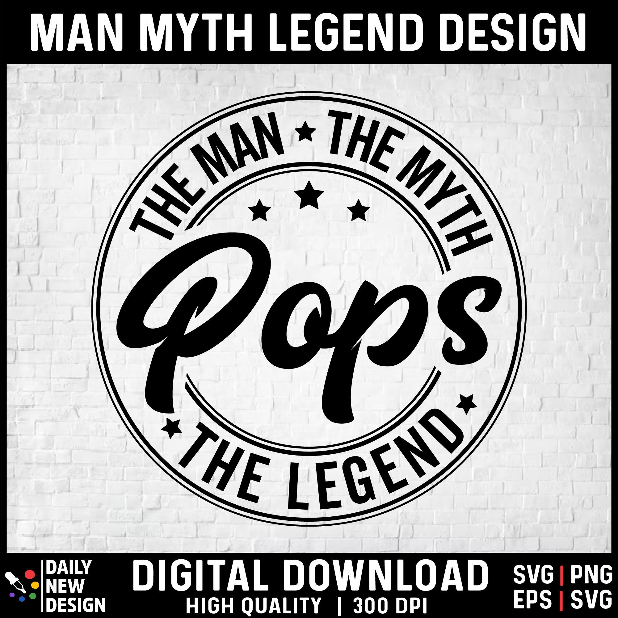 Pops Svg, Pops the Man Myth Legend Svg, Pops Shirt, Grandpa Svg ...