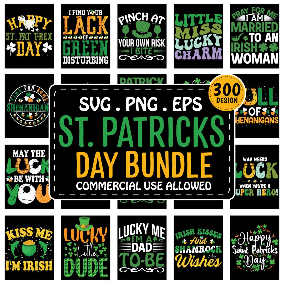 St Patrick's Day SVG Mega Bundle, St Patricks Day SVG Bundle, Saint ...