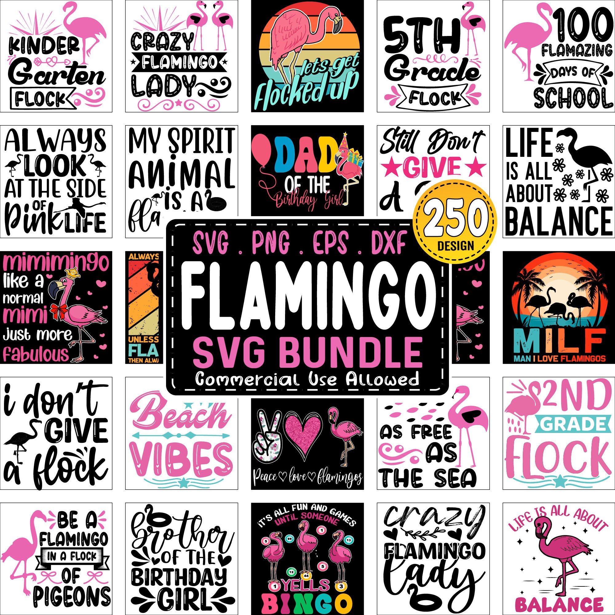 Flamingo SVG Bundle, Flamingo Float, Flamingo Cut File, Funny Flamingo ...