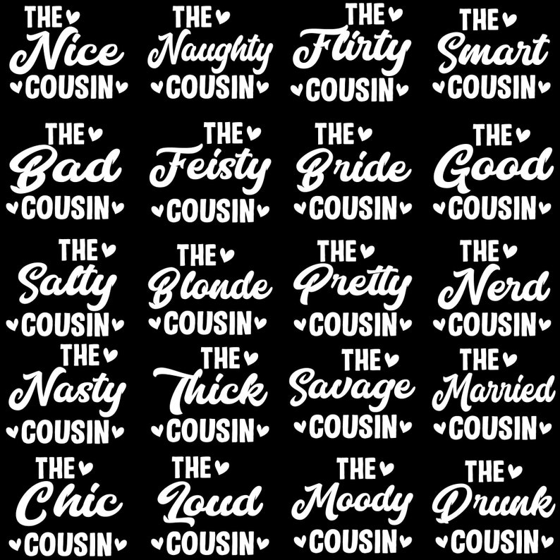 Cousins Shirts SVG Bundle, Cousins Matching Shirts SVG, Cousins SVG Bundle, Cousin Crew Svg ...
