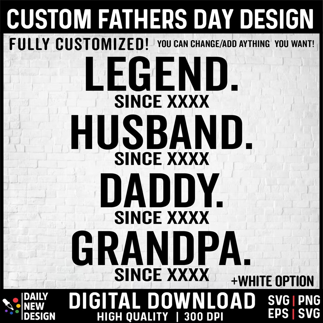 Legend Husband Daddy Grandpa Custom Svg, Legend Husband Daddy Papa ...