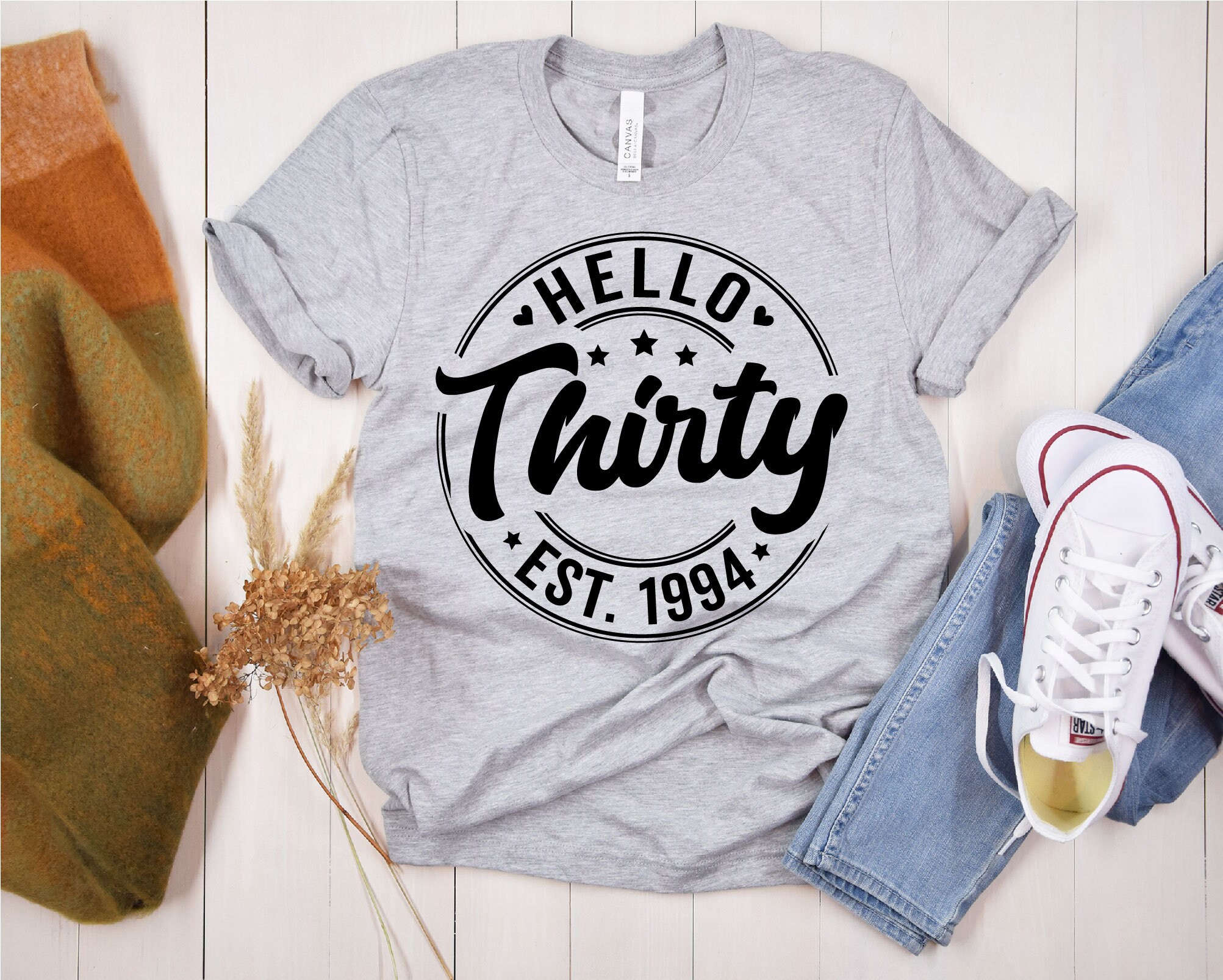 Hello Thirty Svg, 30th Birthday Svg, 30th Birthday Gift for Women, 30th ...